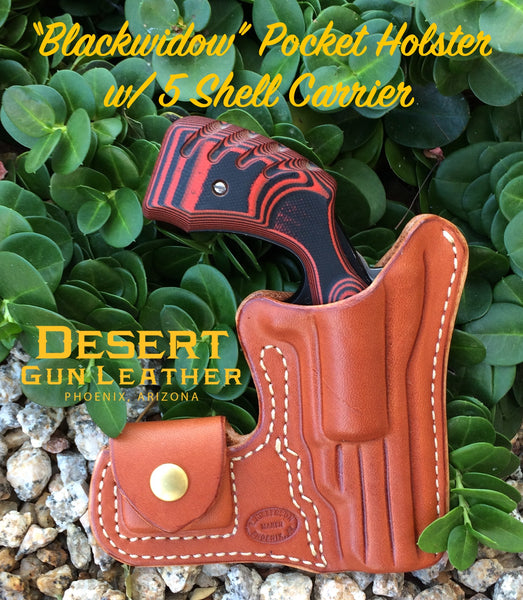 NAA Pocket Holster with extra 5 Round Snap Pouch – Desert Gun Leather